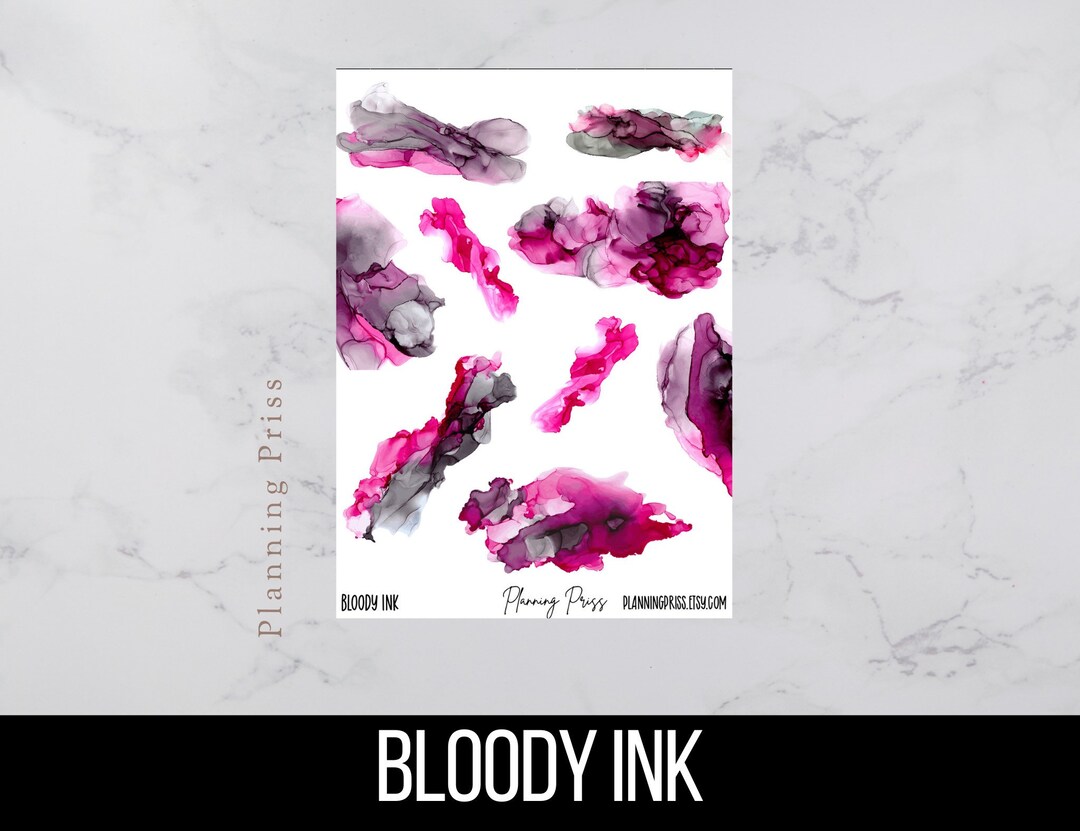 Bloody Ink Deco Sticker Sheet - Etsy