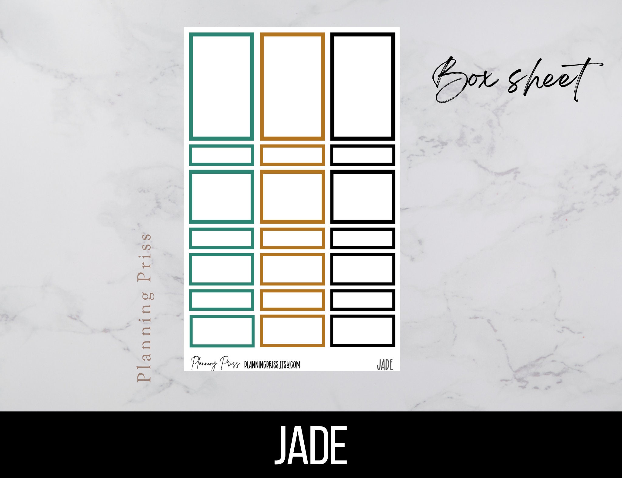 Jade Floral Deco Sticker Kit/kiss Cut Stickers - Etsy