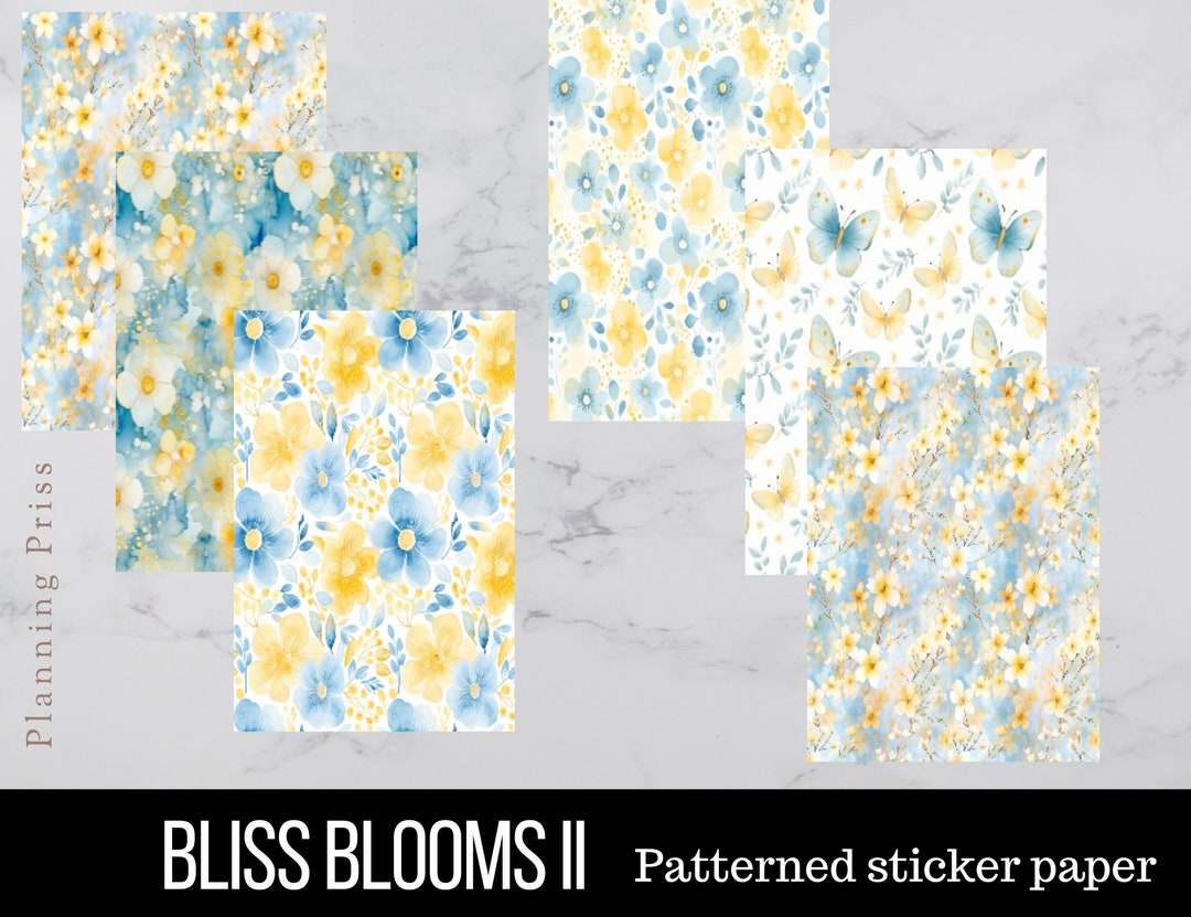 Bliss Blooms II Patterned Sticker Pack - Etsy