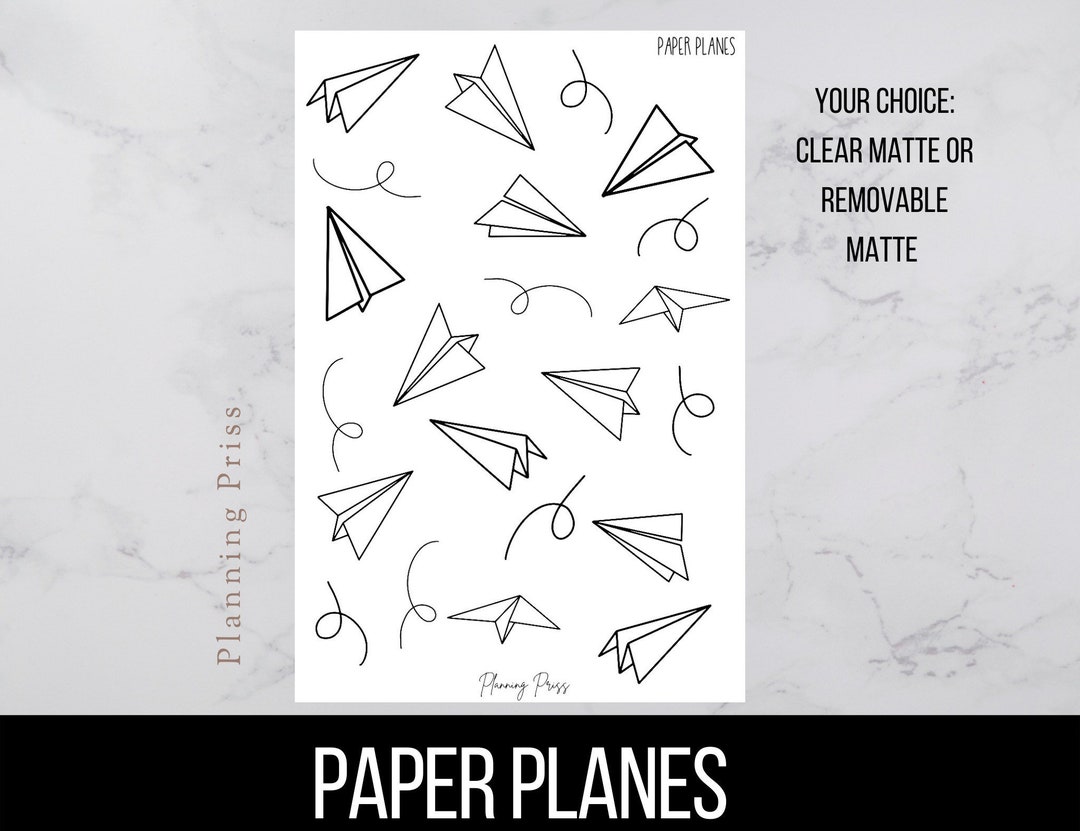 Paper Planes Sticker Sheet/kiss Cut Stickers - Etsy