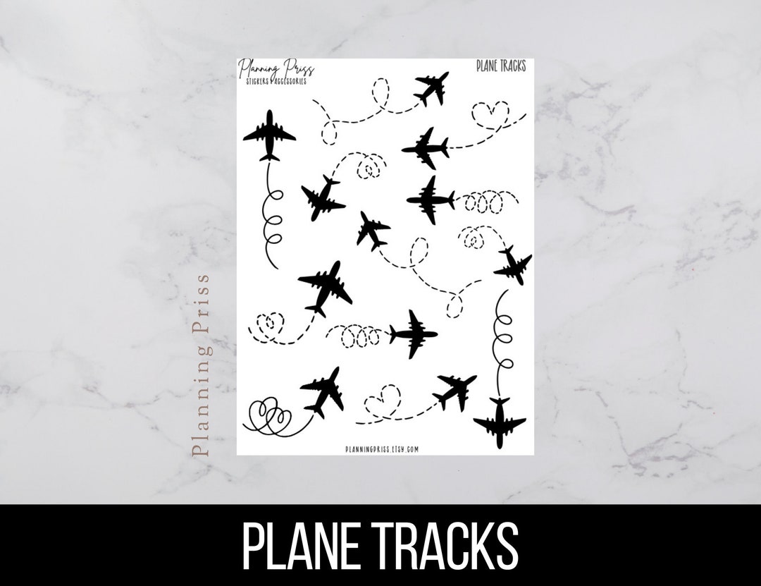 Plane Tracks Deco Sticker Sheet - Etsy