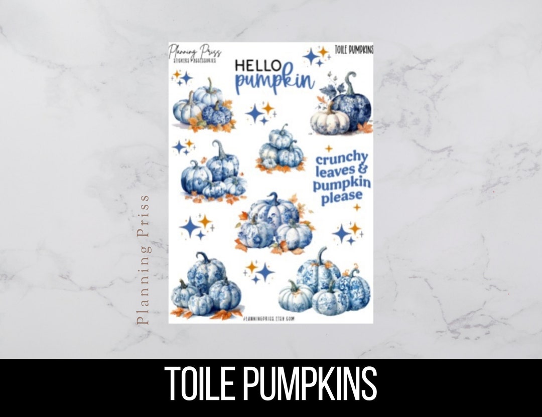 Toile Pumpkins Deco Sticker Sheet - Etsy