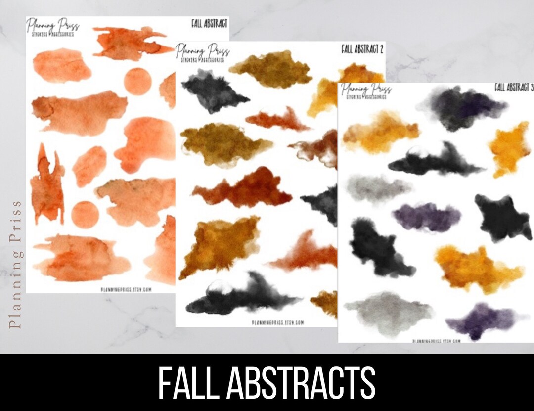 Fall Abstract Deco Sticker Sheet - Etsy