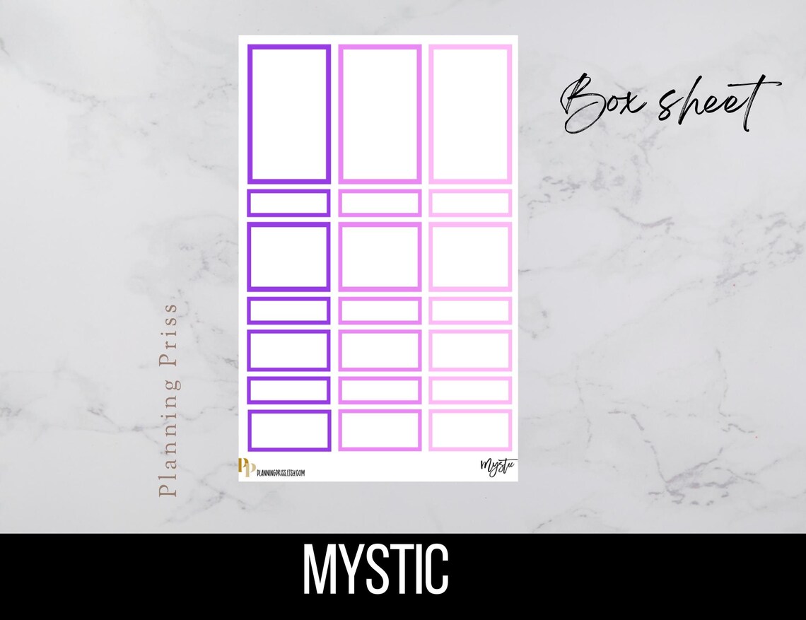 Mystic Floral Deco Sticker Kit/kiss Cut Stickers - Etsy