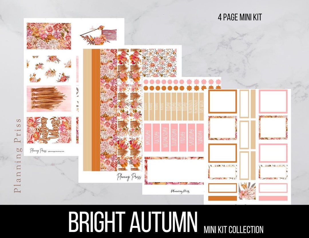 Bright Autumn Deco Sticker Sheet - Etsy