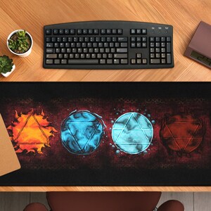 Tapis Bureau PC Symboles éléments Alchimie, Tapis De Souris Xl Pour ...