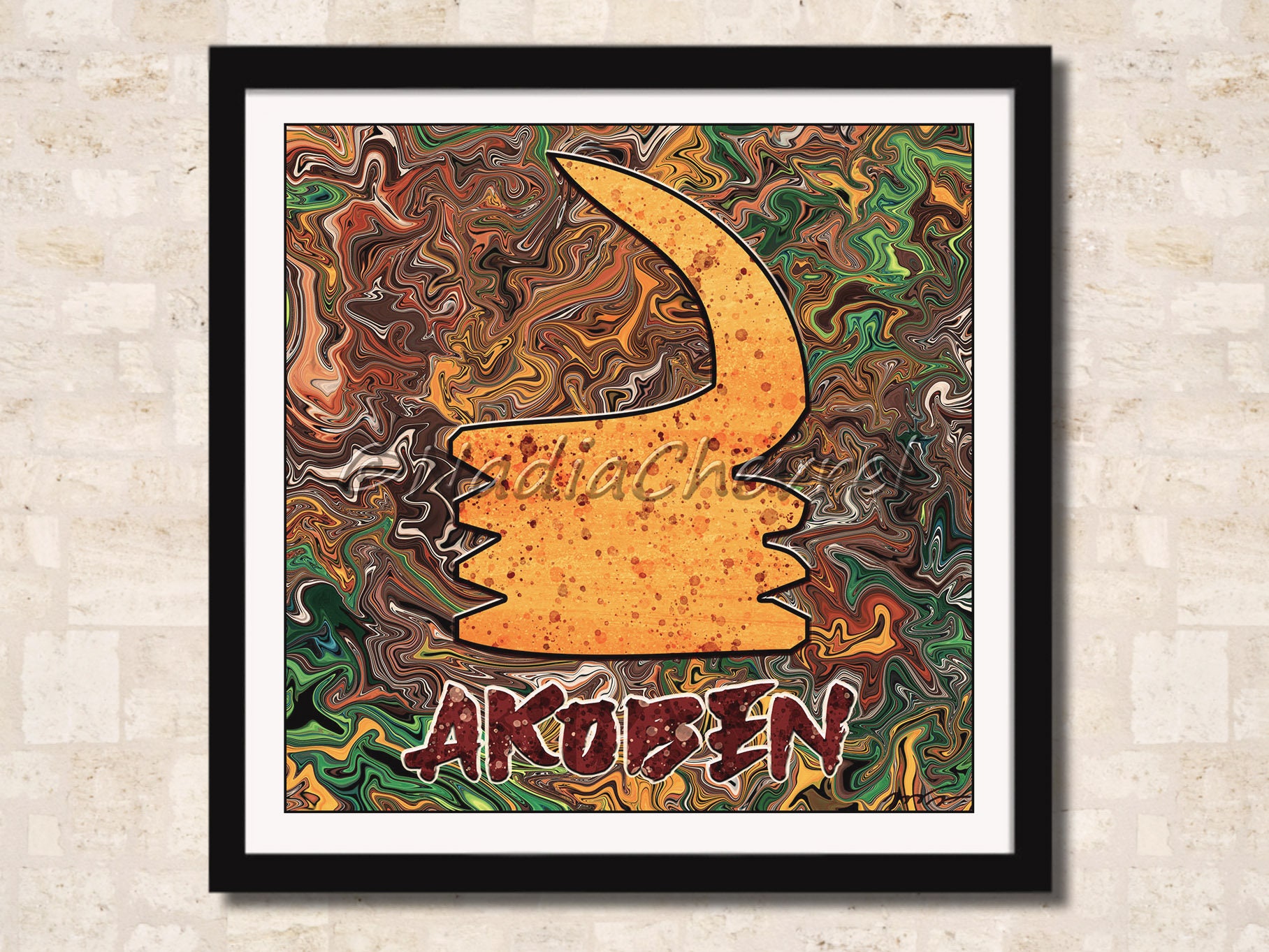 Akoben Adinkra Wall Art Ancient West Africa Symbol for - Etsy