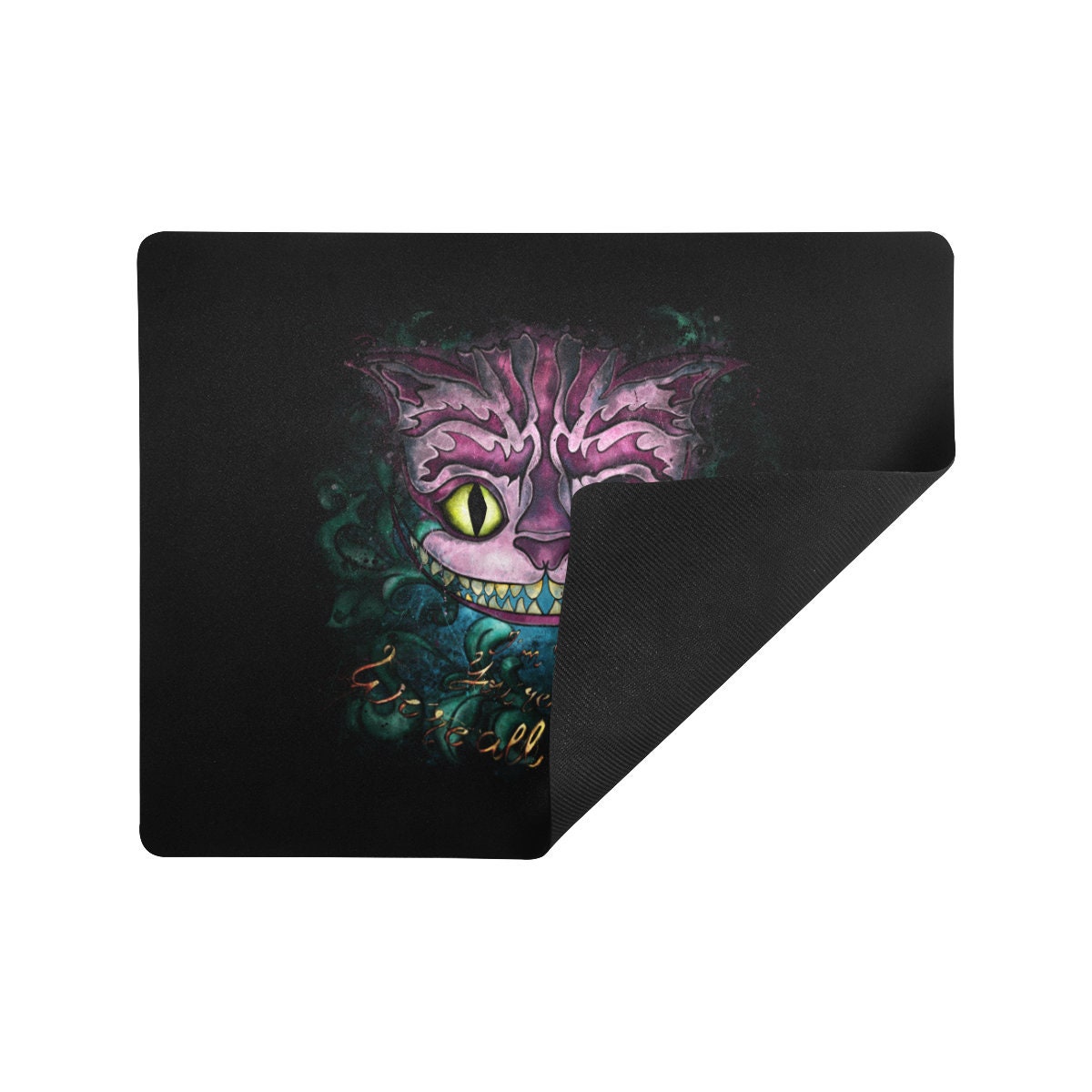 Large Cheshire Cat Computer Desk Mat Alice in Wonderland Art - Etsy