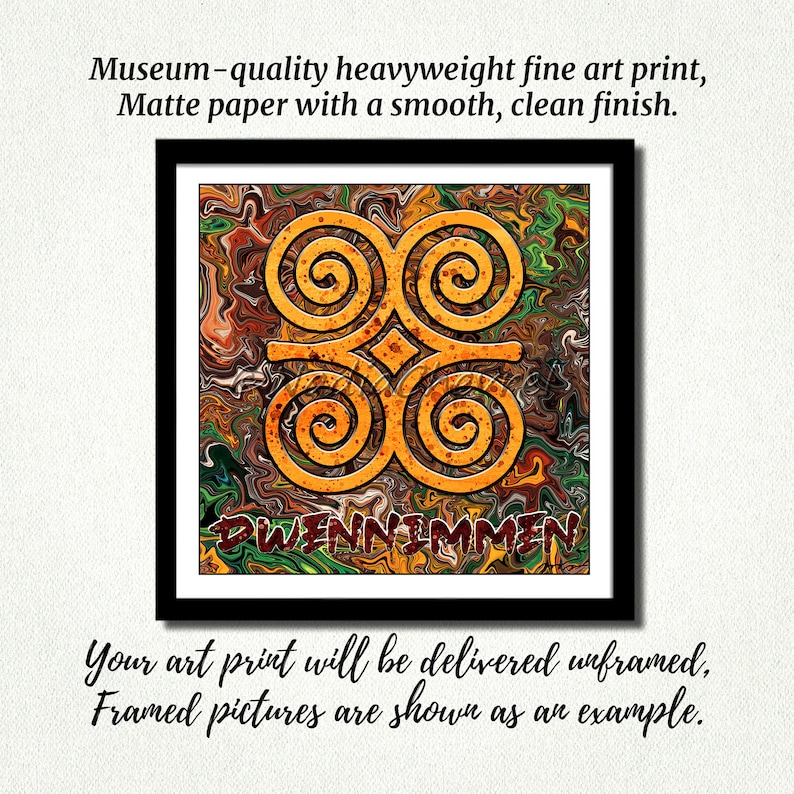 Adinkra Wall Art Dwennimmen, Ancient West Africa Symbol for Strength ...