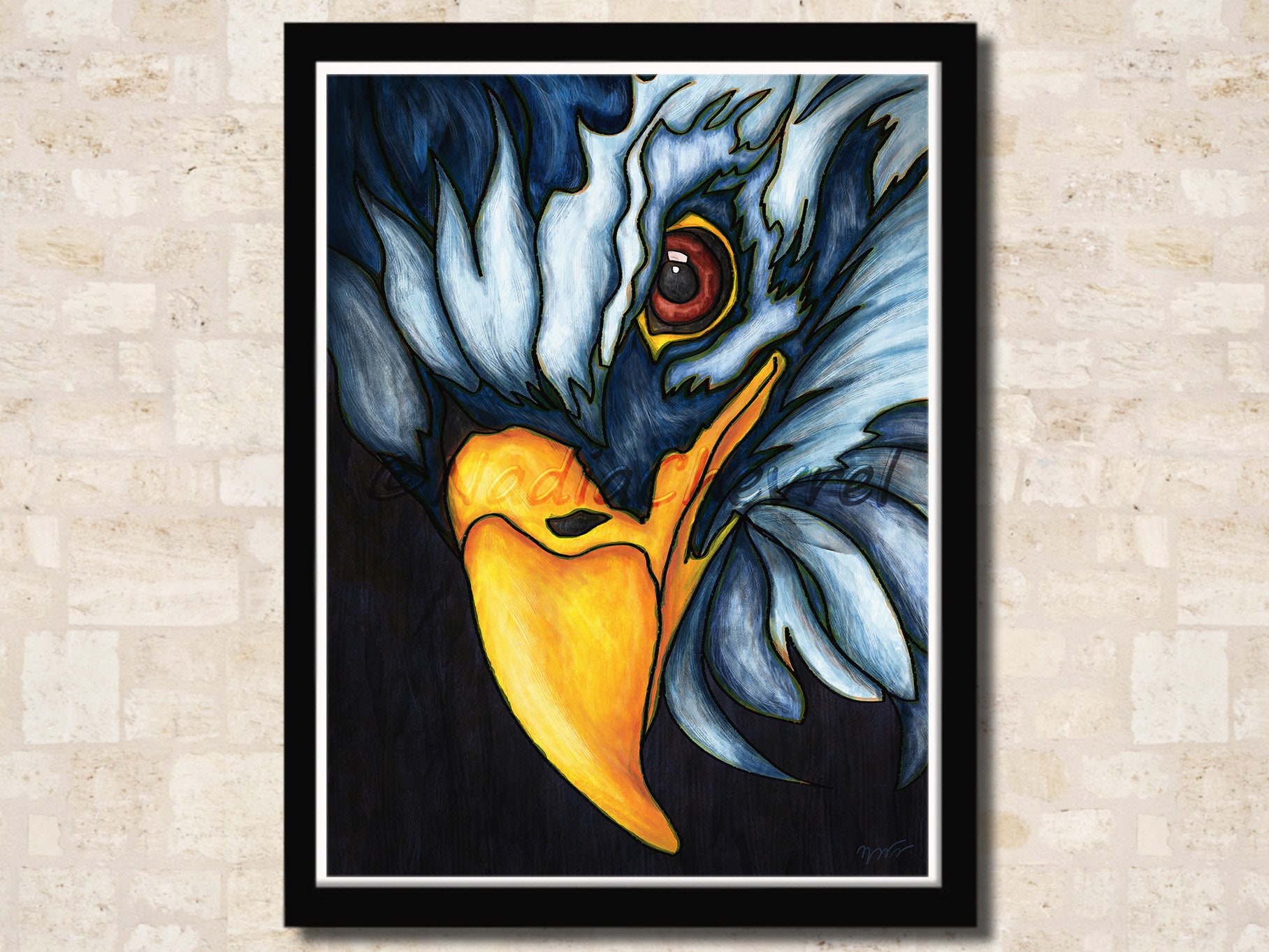 Bald Eagle Painting Art Print Realistic Wild Bird of Prey Art - Etsy