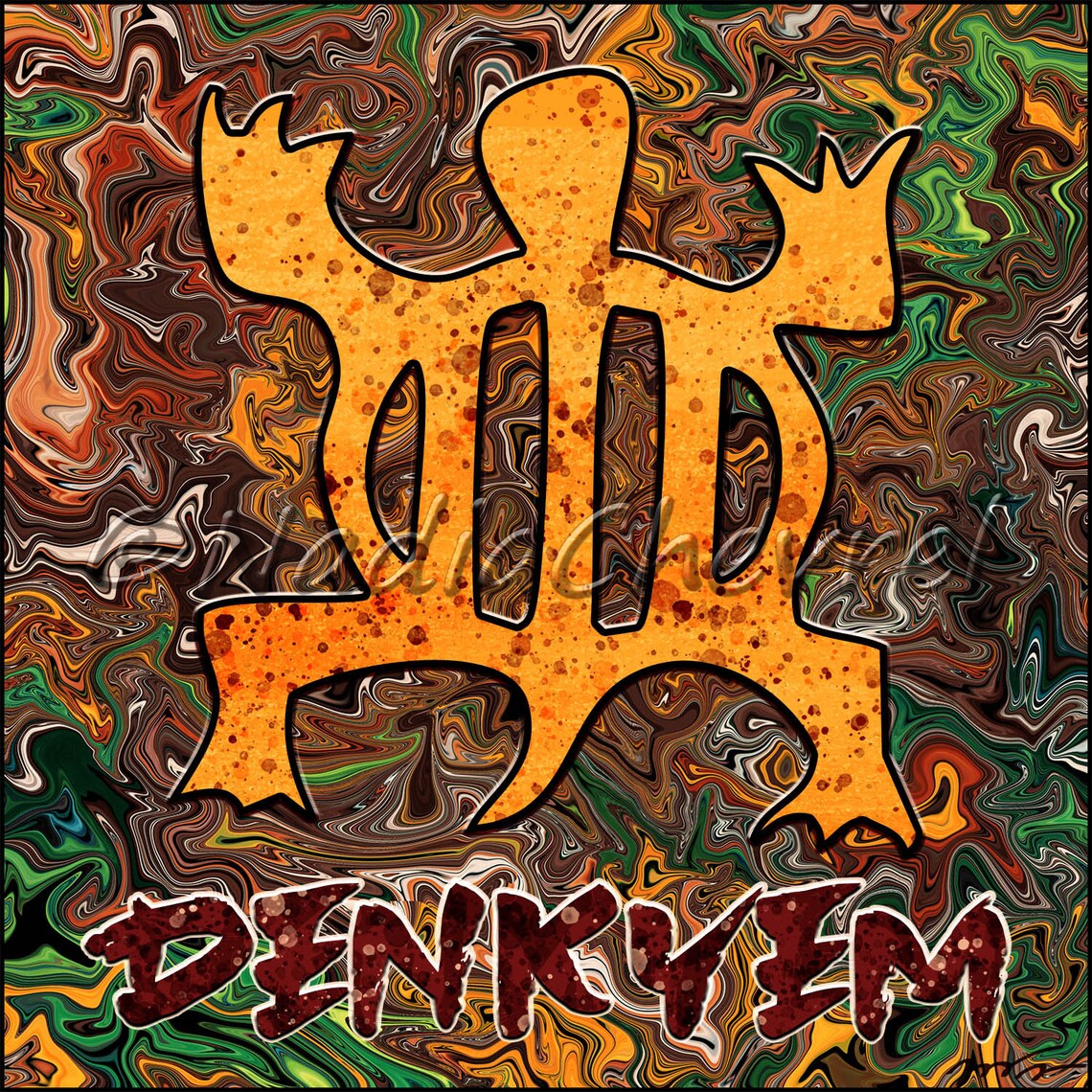 Denkyem Adinkra Wall Art Ancient West Africa Turtle Symbol - Etsy