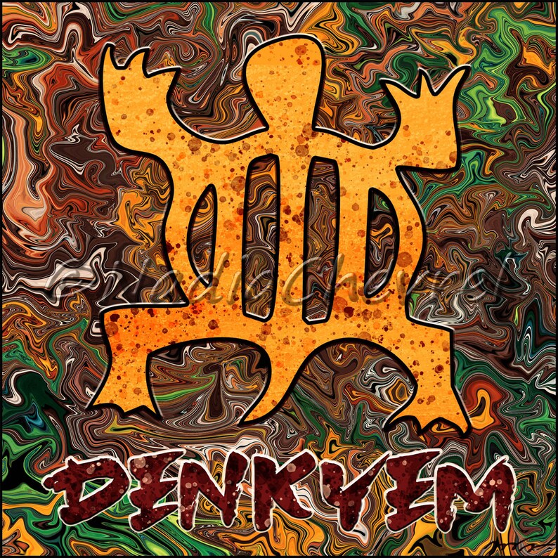 Denkyem Adinkra Wall Art Ancient West Africa Turtle Symbol - Etsy