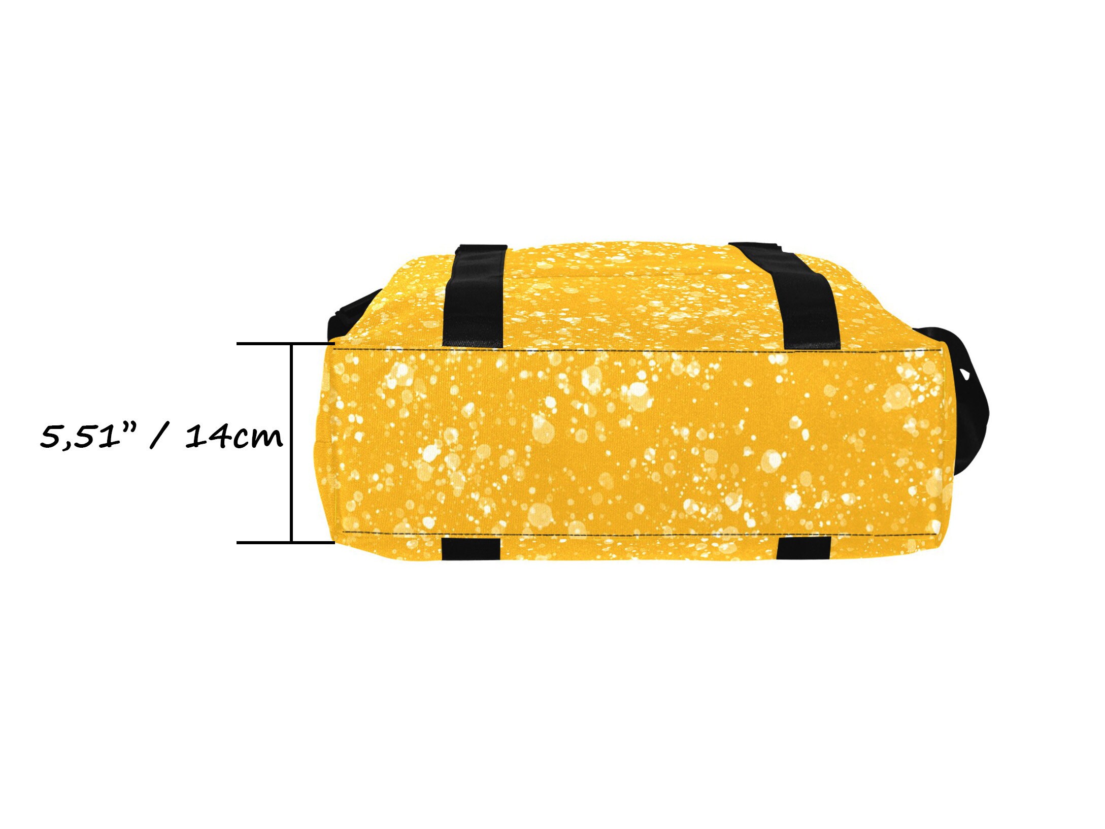 Black and Yellow Duffle Bag, Brightly Colored Weekender Bag With Strap ...