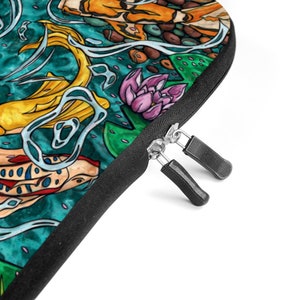 Nine Koi Fish Pond Laptop Bag, From 10 to 17 Inch Laptop or Tablet ...
