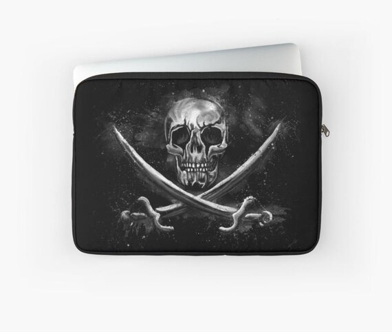 Pirate Flag Computer Sleeve Printed Skull and Crossed Swords - Etsy