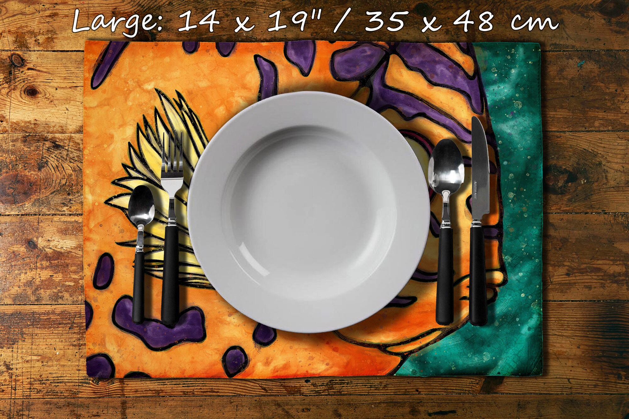 Cartoon Fish Placemats Set Bright Deep Sea Life Art Printed - Etsy