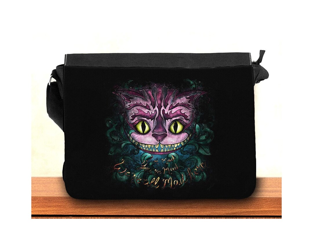 Cheshire Cat Messenger Bag: Alice in Wonderland Crossbody Flap Purse - Etsy