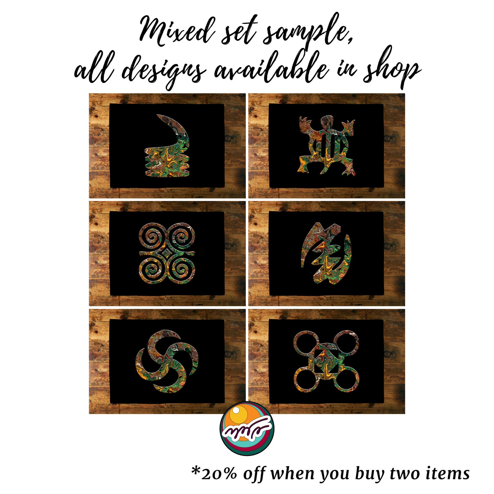 Adinkra Symbol Placemats Set Nkontim Loyalty Symbol Printed - Etsy ...
