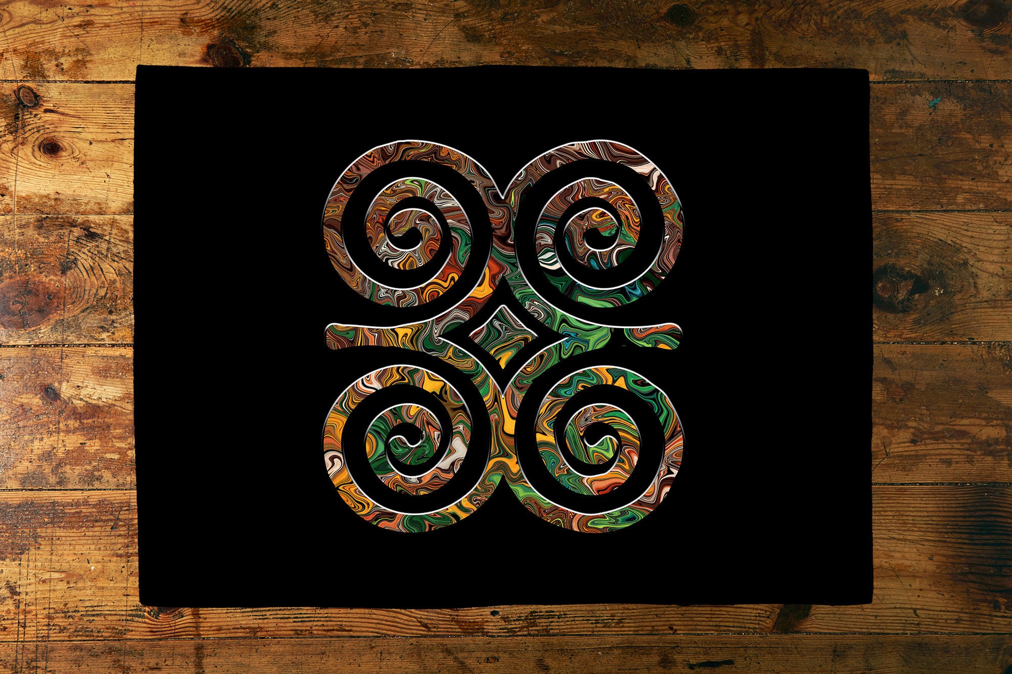 Adinkra Symbol Placemats Set Dwennimmen Humility Printed - Etsy