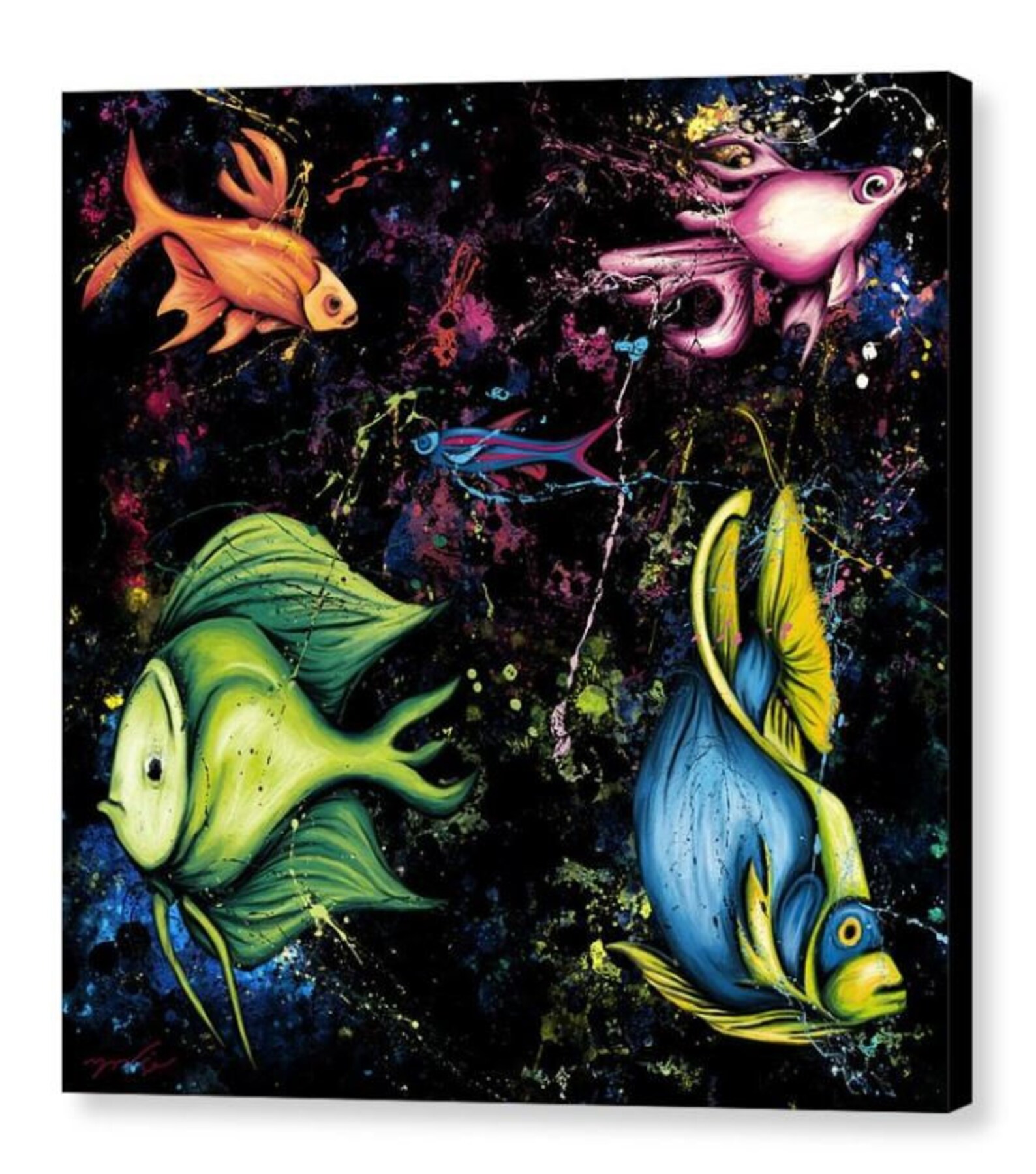 Tableau poissons colorés peinture de poissons tropicaux | Etsy France