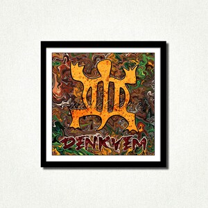 Denkyem Adinkra Wall Art Ancient West Africa Turtle Symbol | Etsy