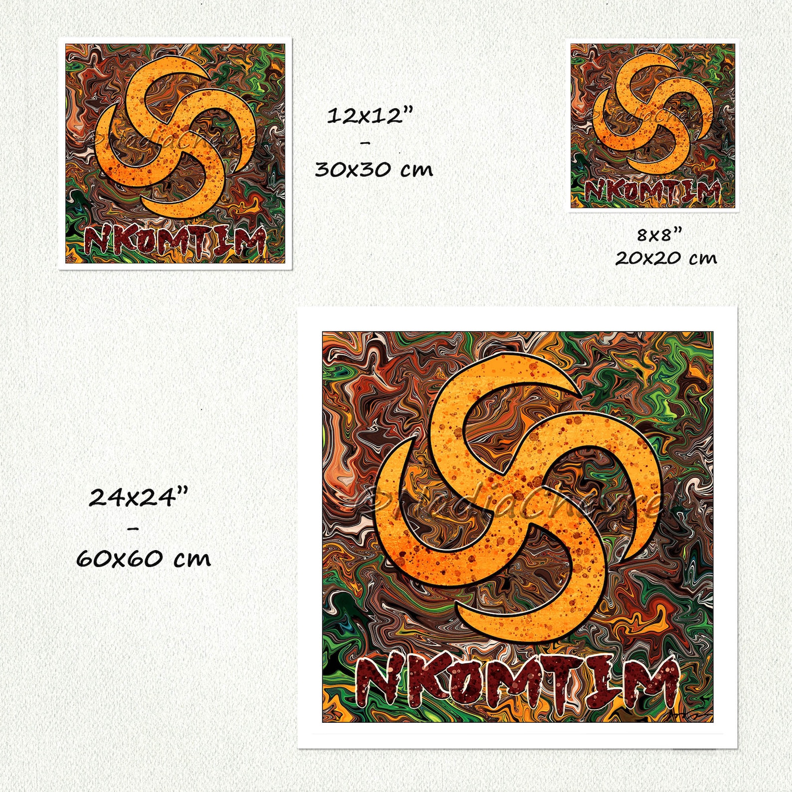 Nkontim Adinkra Wall Art Ancient West Africa Symbol for - Etsy