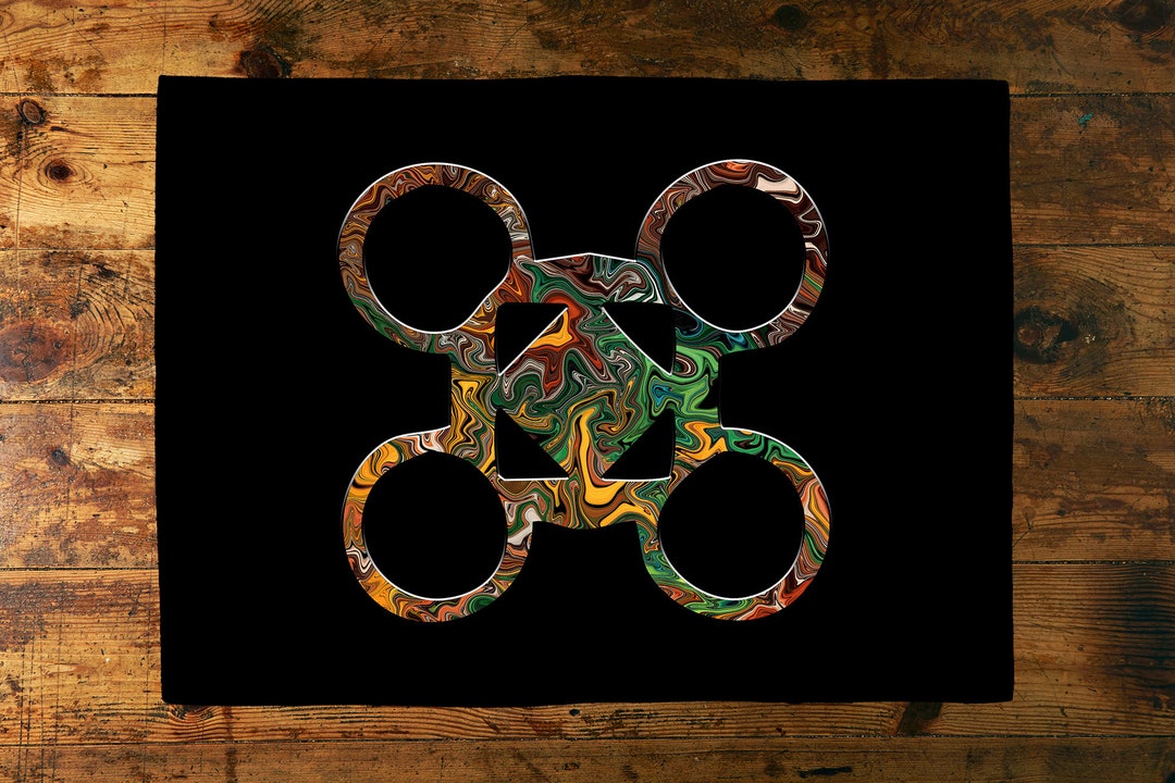 Adinkra Symbol Placemats Set, Sunsum Human Spirit Symbol Printed ...