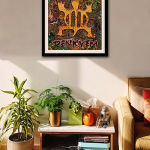 Denkyem Adinkra Wall Art, Ancient West Africa Turtle Symbol for ...
