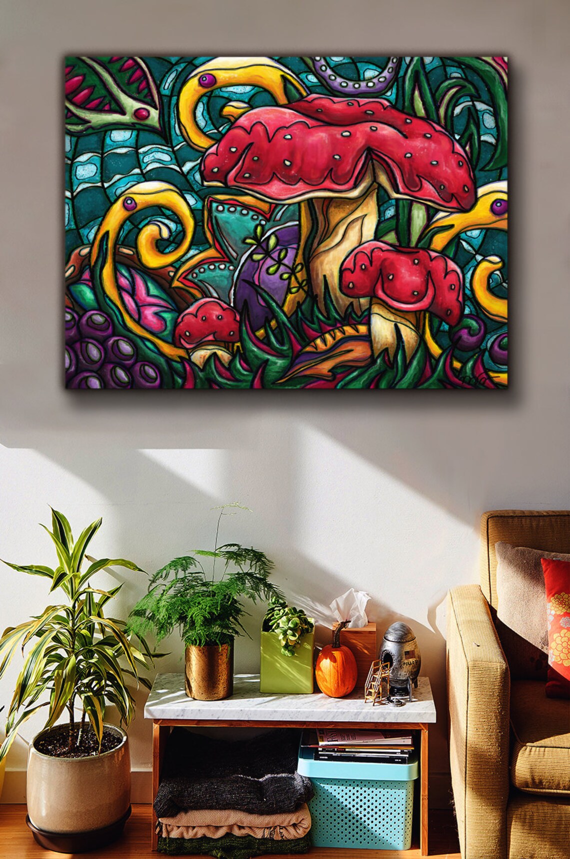 Mushroom Computer Case With Handles and Strap Whimsical | Etsy