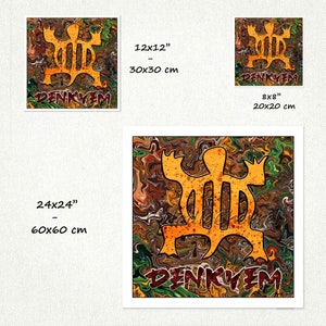 Denkyem Adinkra Wall Art, Ancient West Africa Turtle Symbol for ...
