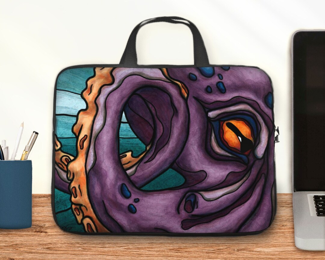 Octopus Laptop Bag, Neoprene Sleeve for Laptop or Tablet, Ocean Animal ...