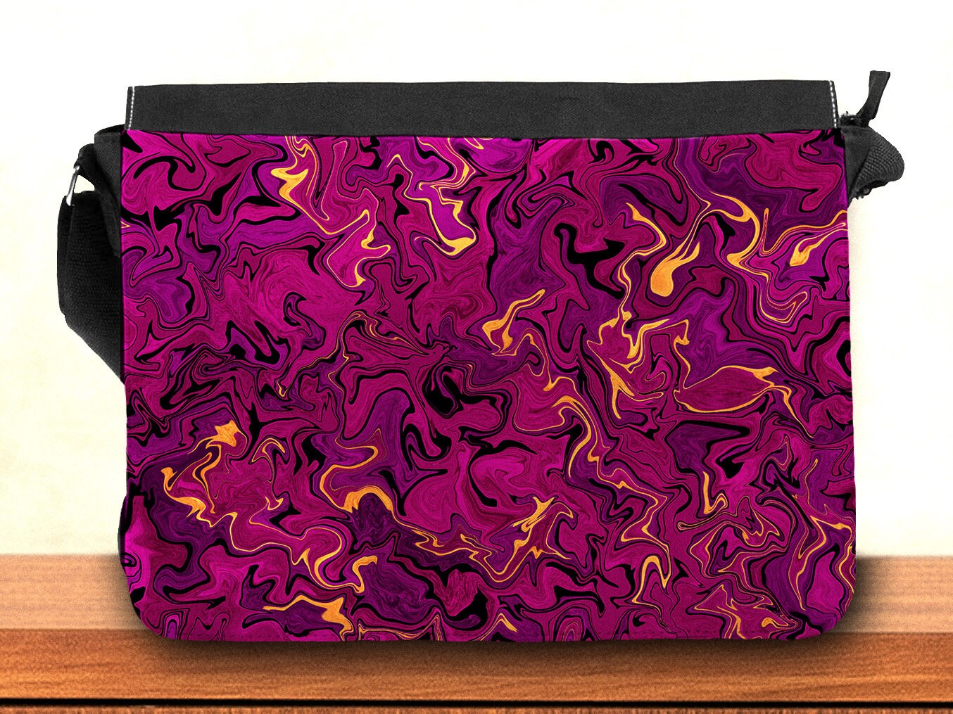 Bright Fuchsia Shoulder Bag Large Pink Flap Crossbody Bag - Etsy