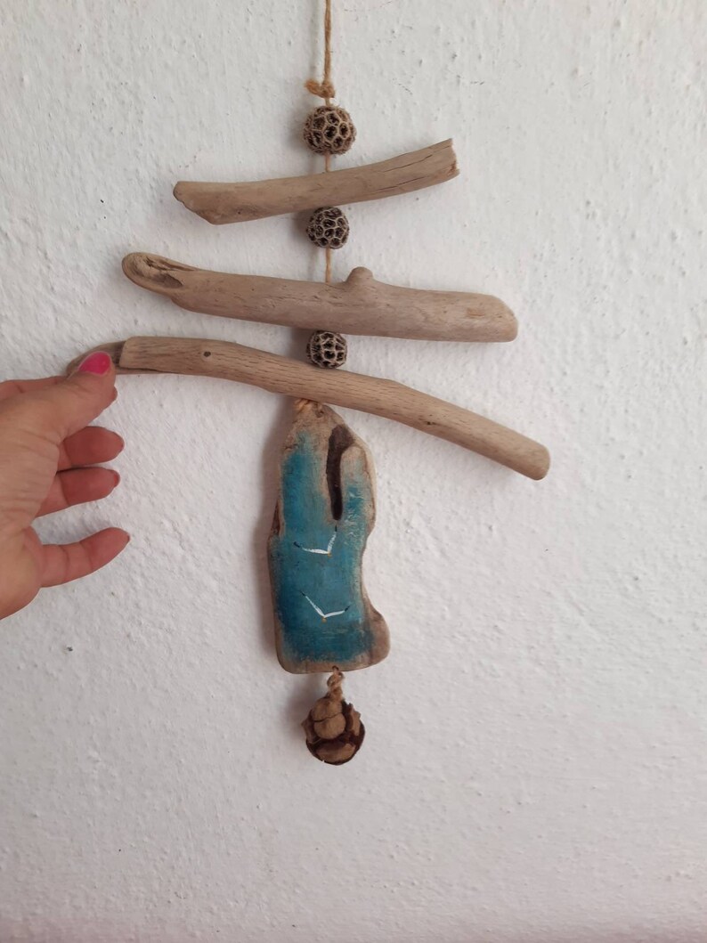Driftwood Wall Hanging Driftwood Art Painted Driftwood - Etsy