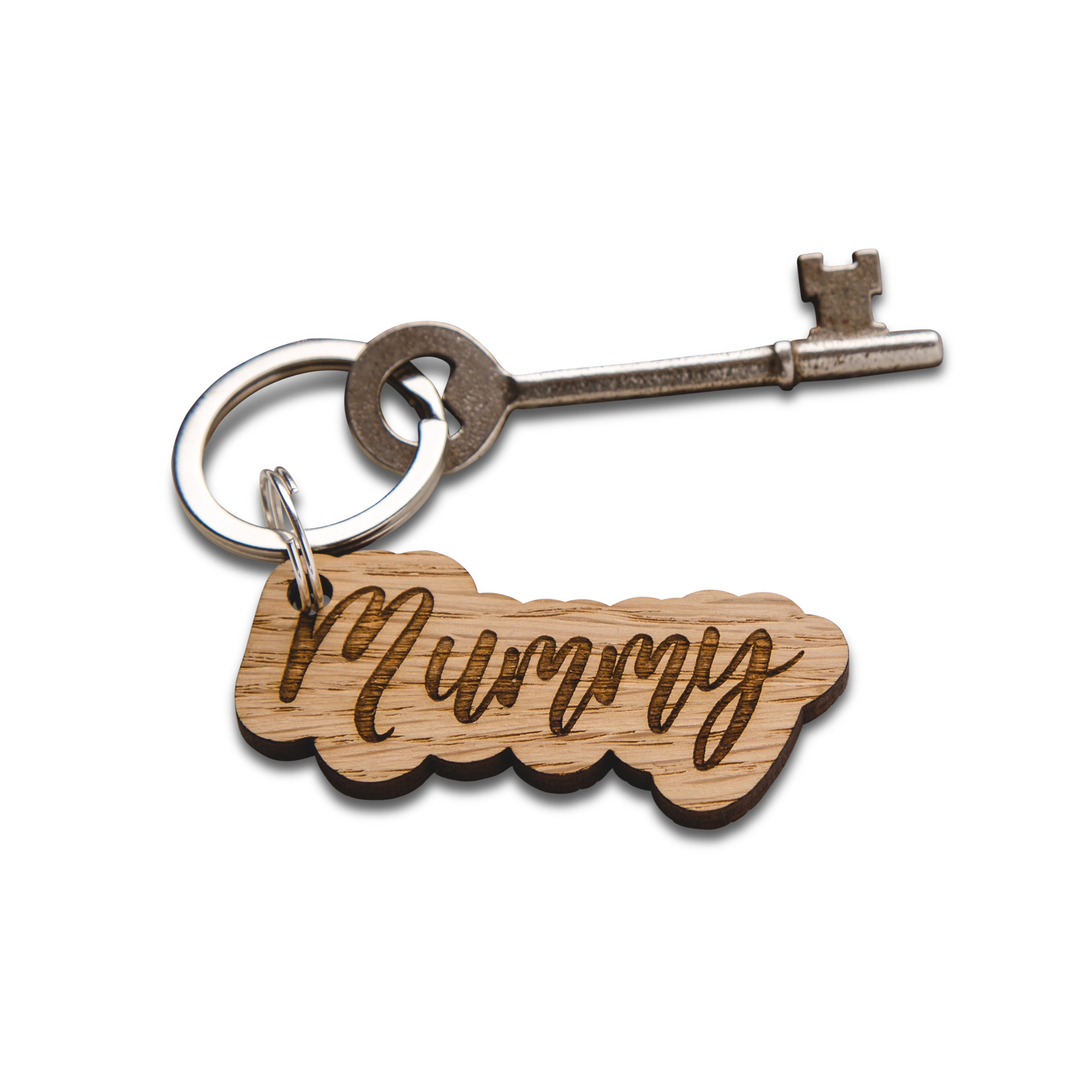 Mummy Name Wooden Oak Name Keyring, Gifts for Mum, Birthday Gift ...