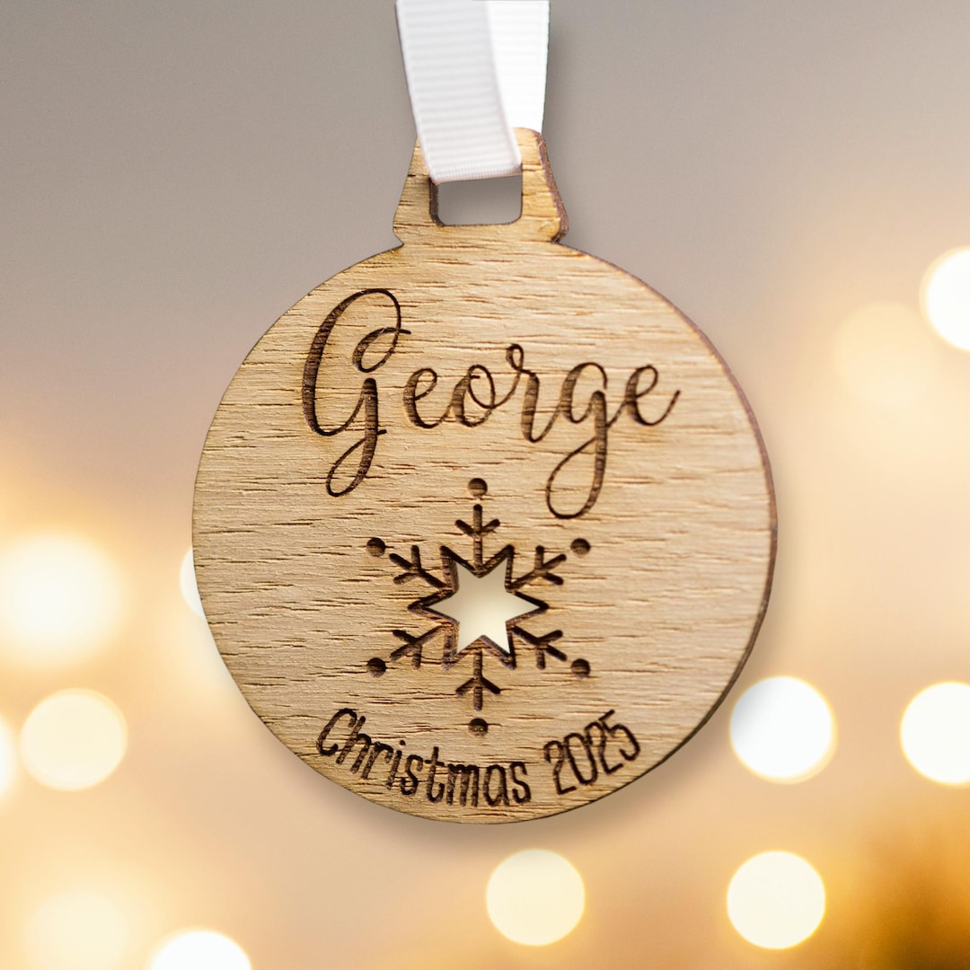 Personalised Christmas Name Bauble Decoration - Etsy