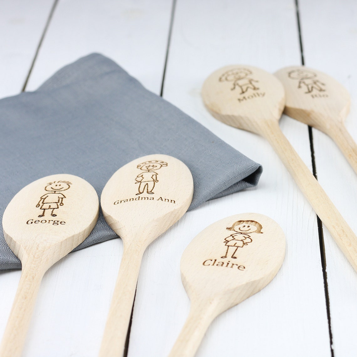 Family Member Personalised Wooden Spoon Wedding Fathers - Etsy UK