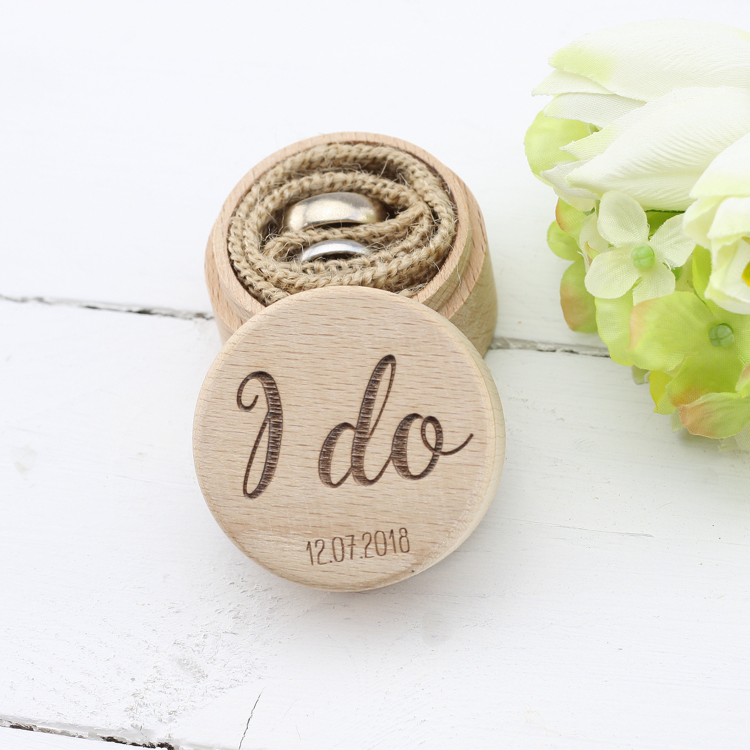 Personalised Wedding Ring Box I Do Custom Ring Bearer Box | Etsy