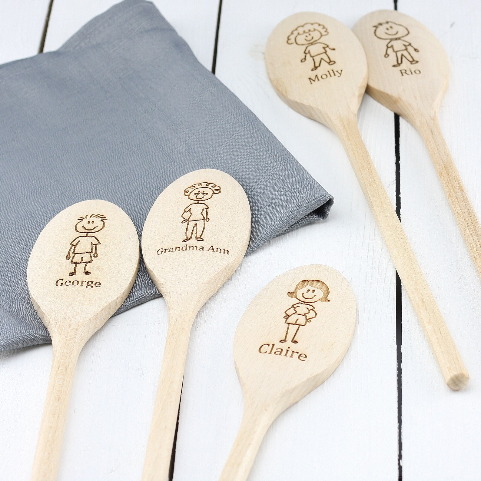 Family Member Personalised Wooden Spoon Wedding Fathers - Etsy UK
