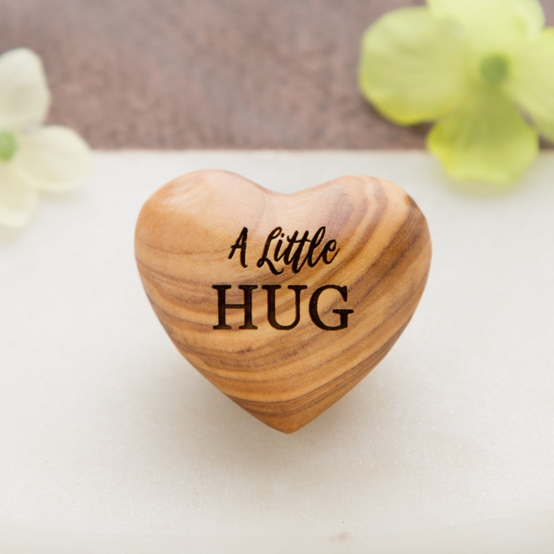 A Little Pocket Hug, Tiny Hug Token, Olive Wood, Small Gift, Missing ...