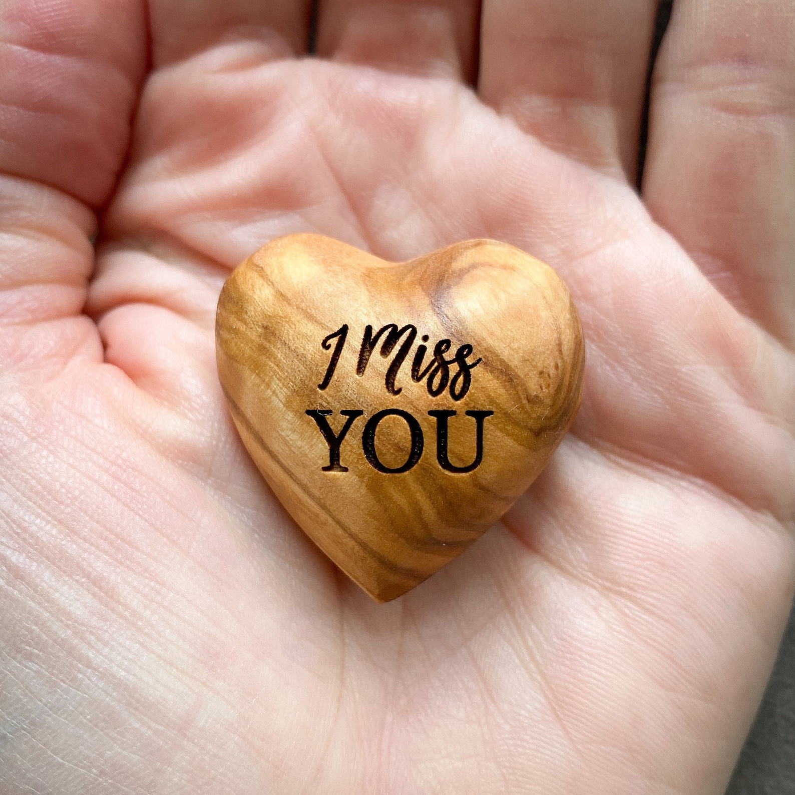 Missing You Hug Miss You Token A Little Hug Olive Wood - Etsy