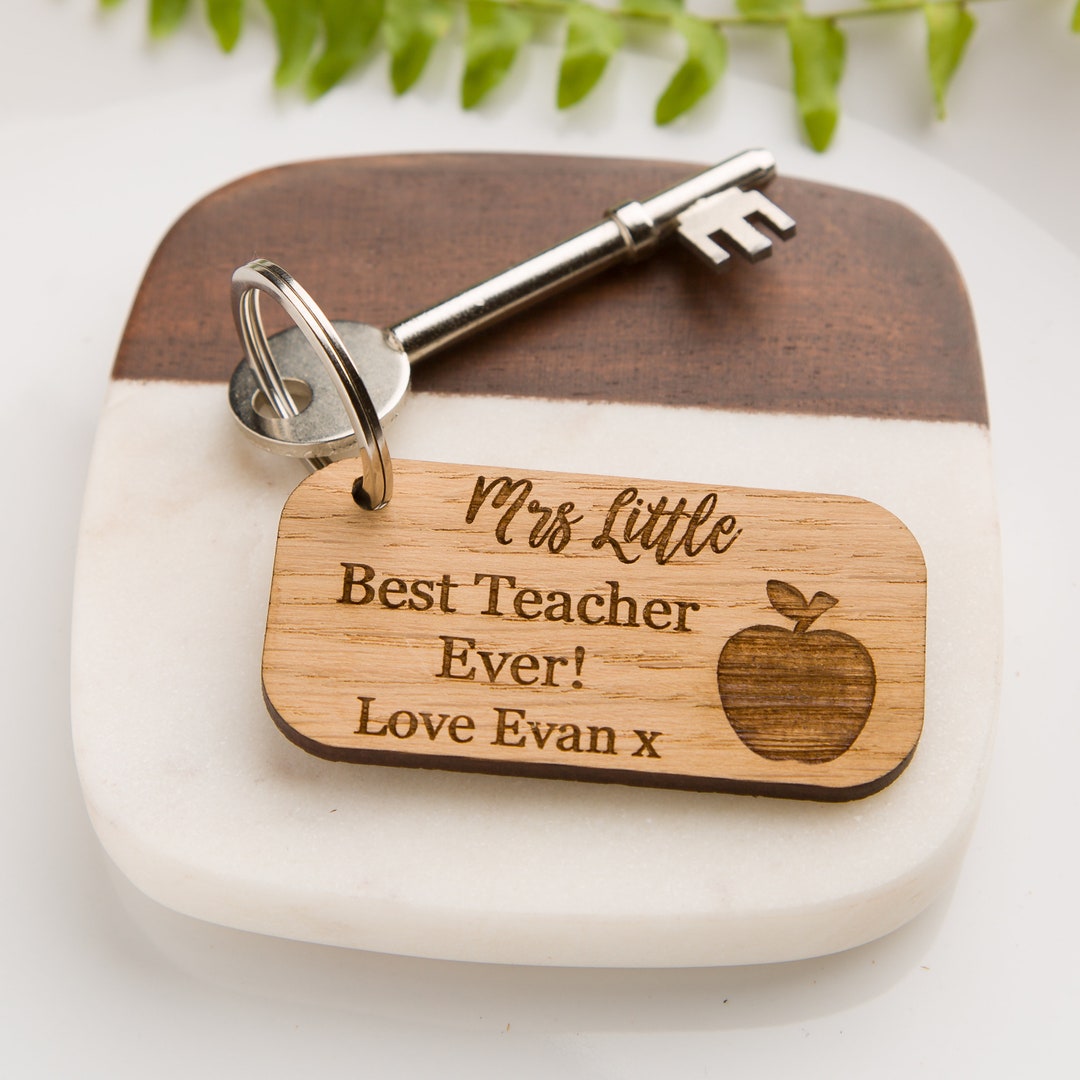Best Teacher Ever Personalised Key Ring. Teaching Assistant, End of ...