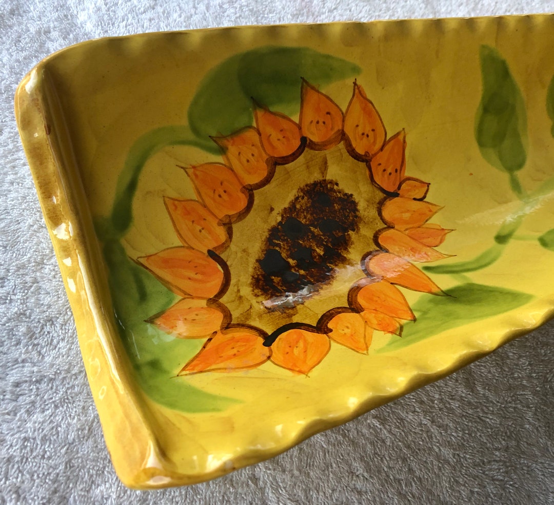 Romancing Provence Fleurs De Soleil Large U Shaped Ceramic Server - Etsy