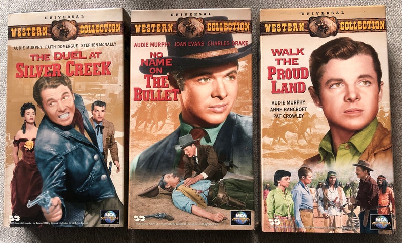 Audie Murphy Western Vhs Set, 3 - Etsy