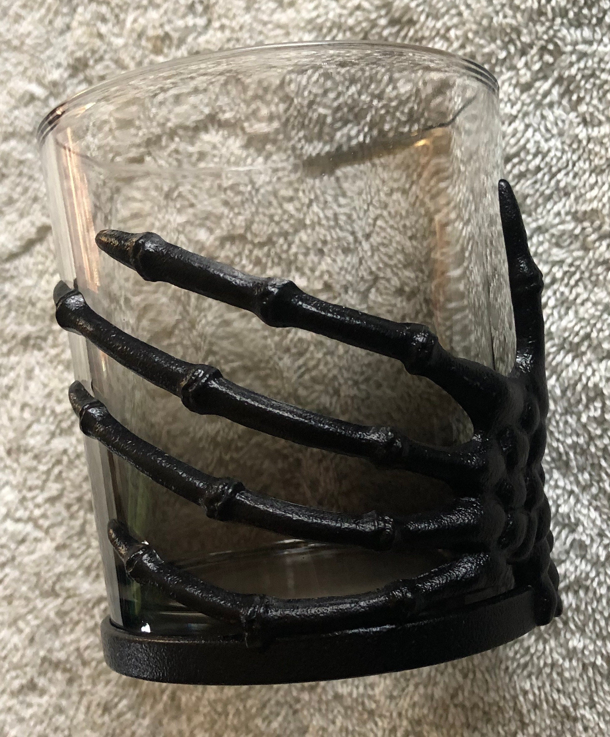 Glass With Skeleton Hand - Etsy