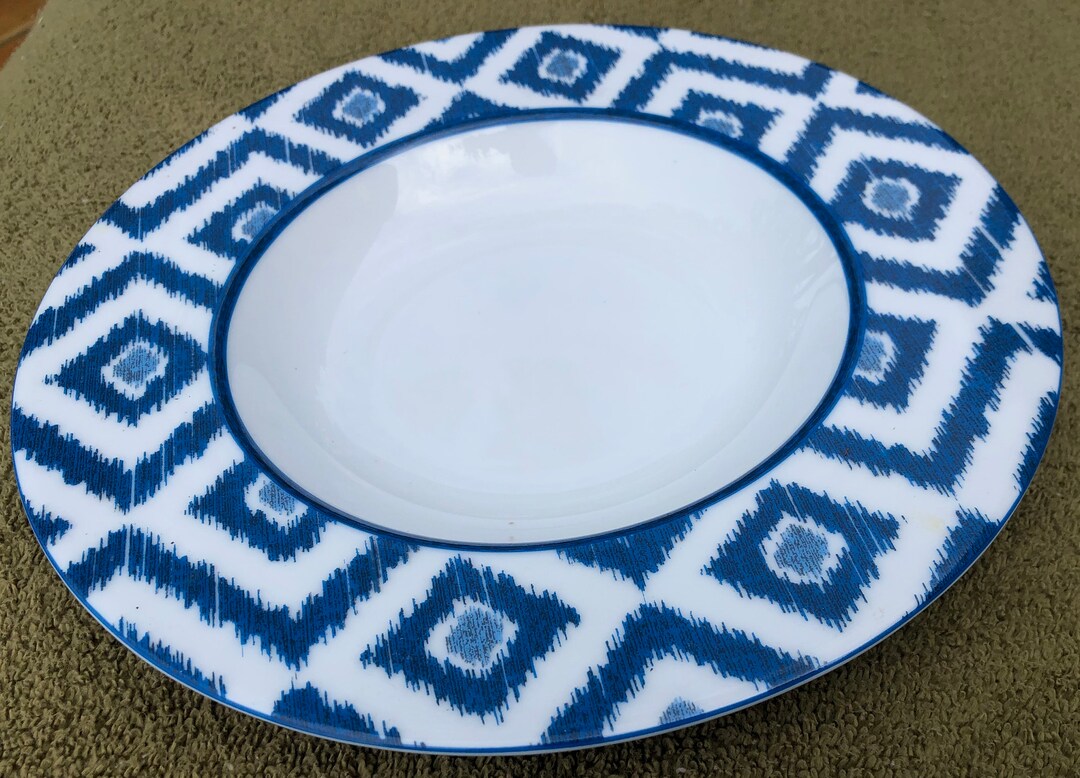 Mikasa Ikat Blue Soup Bowl - Etsy