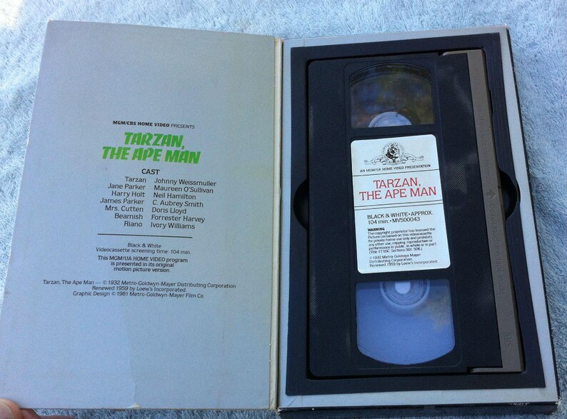 Tarzan the Ape Man Original Bw VHS - Etsy