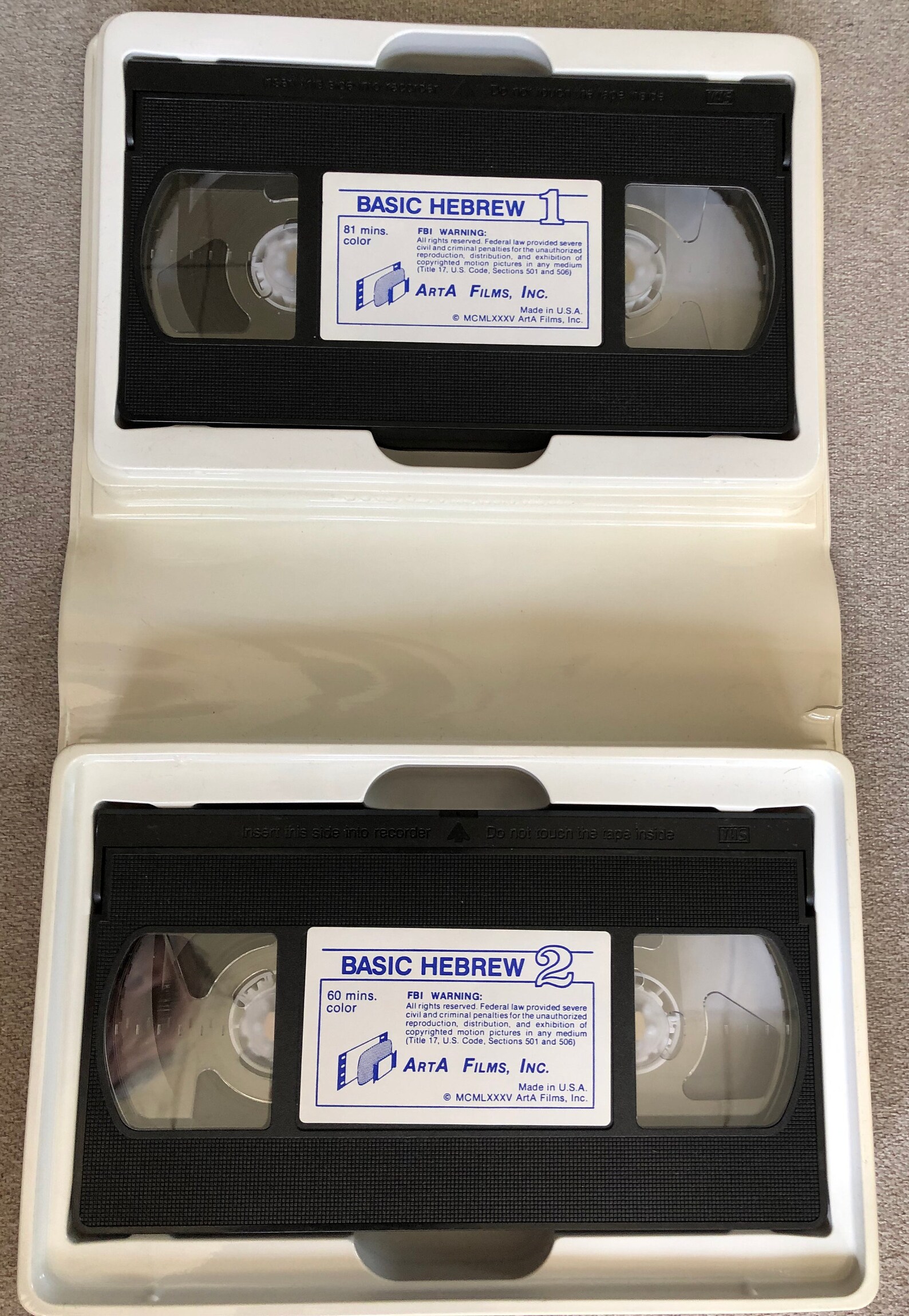 Basic Hebrew VHS Tapes and Booklet - Etsy
