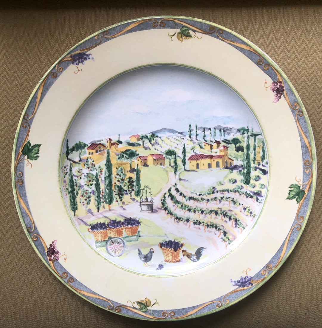 Tuscan Country by PTS International Interiors Round Platter - Etsy