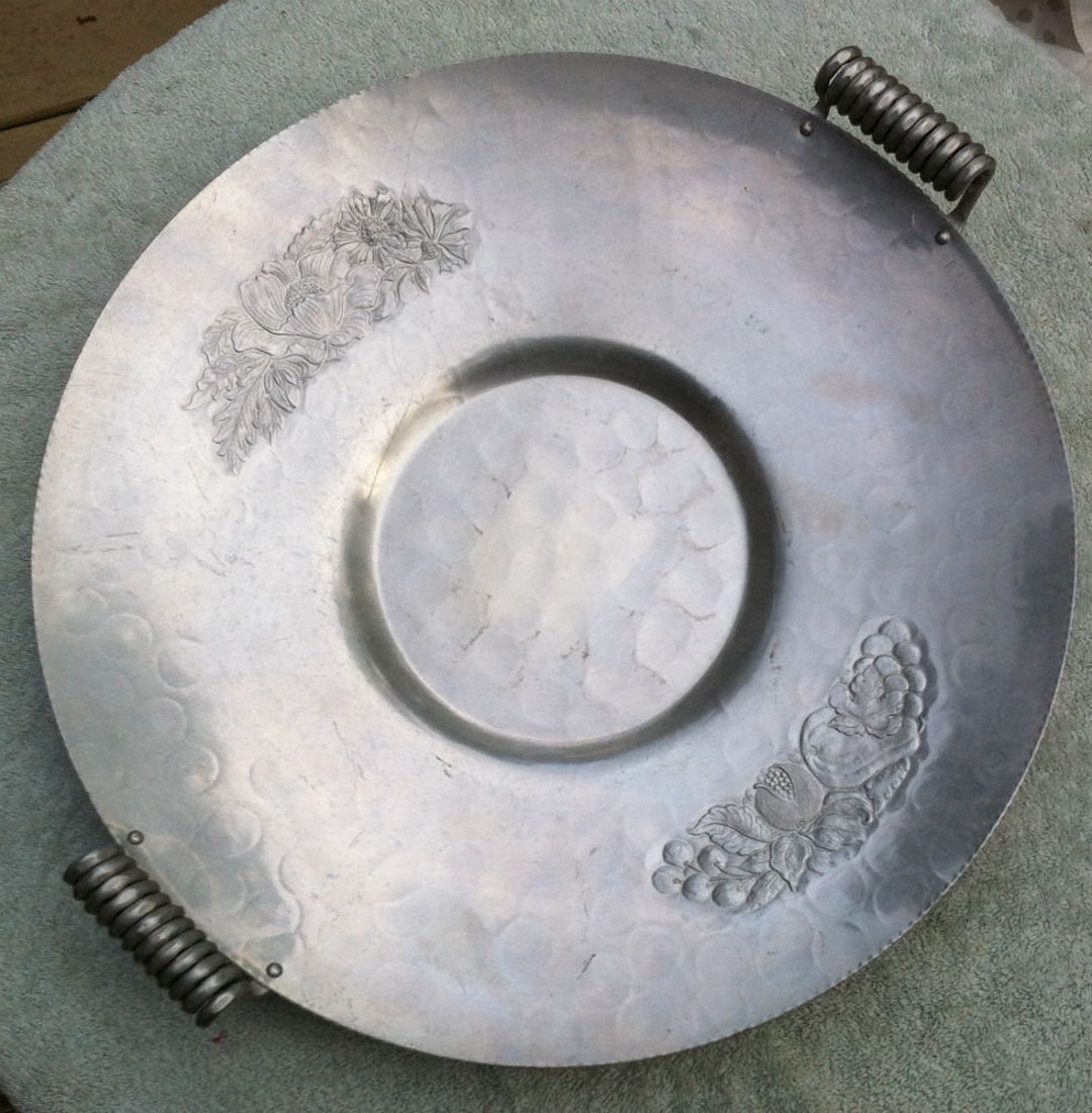 Large Keystoneware Hammered Aluminum Trays - Etsy