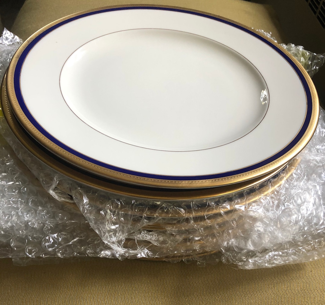 Syracuse Marlborough Blue Dinner Plates, 10 - Etsy